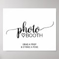 Simple Black Calligraphy Photo Booth Sign | Zazzle