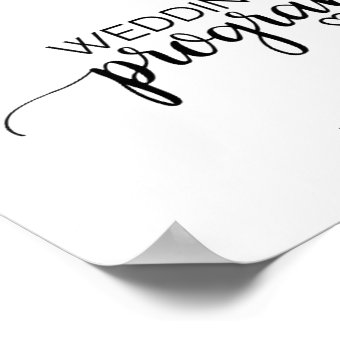 Simple Black Calligraphy Programs Sign | Zazzle