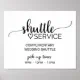 Simple Black Calligraphy Shuttle Service Sign | Zazzle