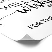 Simple Black Calligraphy Well Wishes Sign | Zazzle