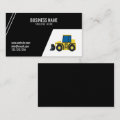 Simple Black Construction Tractor Building Business Card | Zazzle