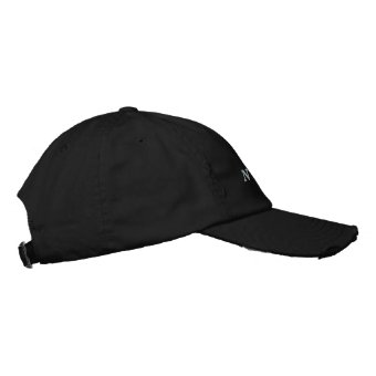 Simple Black Custom Add Your Name Elegant Embroidered Baseball Cap | Zazzle