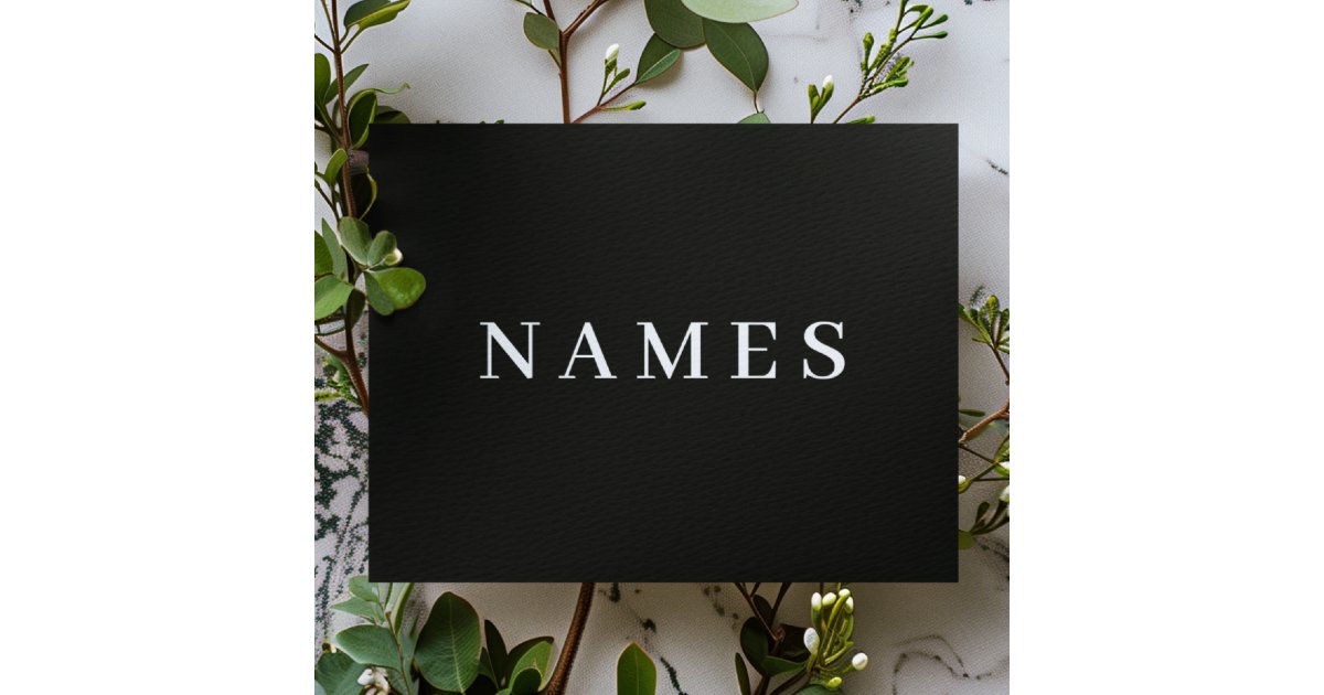 Simple Black Custom Add Your Name Elegant Postcard | Zazzle