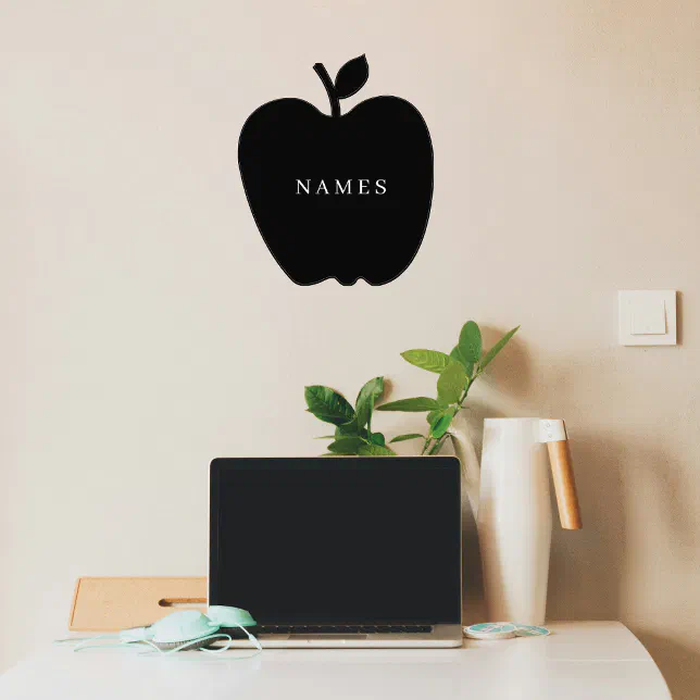 Simple Black Custom Add Your Name Elegant Wall Decal | Zazzle