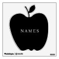 Simple Black Custom Add Your Name Elegant Wall Decal | Zazzle