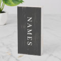 Simple Black Custom Add Your Name Elegant Wooden Box Sign | Zazzle