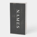 Simple Black Custom Add Your Name Elegant Wooden Box Sign | Zazzle