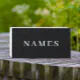 Simple Black Custom Add Your Name Elegant Wooden Box Sign | Zazzle