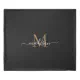 Simple Black Gold Monogram Elegant Girly Script Duvet Cover | Zazzle