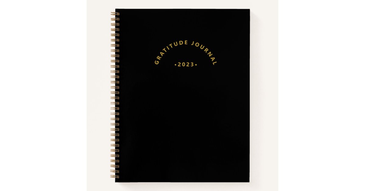 Simple Black Gratitude Journal | Zazzle