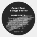 Simple Black Ingredient List Product Label | Zazzle