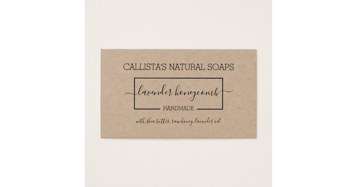 Simple Black Kraft Soap Packaging Product Label | Zazzle