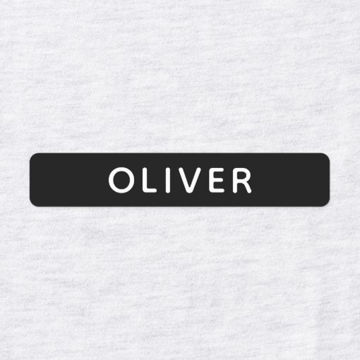 Simple Black Personalized School Kids Clothing Labels | Zazzle