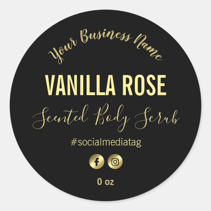 Simple Black Product Labels | Zazzle.com