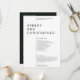 Simple Black Split Margin Wedding Ceremony Program | Zazzle