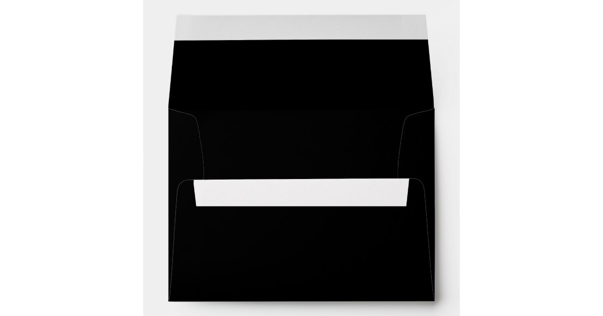Simple Black Wedding Invitation Envelope | Zazzle
