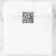 Simple Black White Custom URL QR Code Square Sticker | Zazzle
