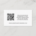 Simple Black white Details Wedding website QR code Enclosure Card | Zazzle