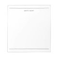 Simple Black White Double Lines Stationery Notepad | Zazzle