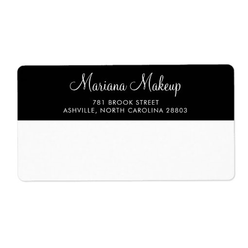 Simple Black White Modern Business Shipping Label | Zazzle