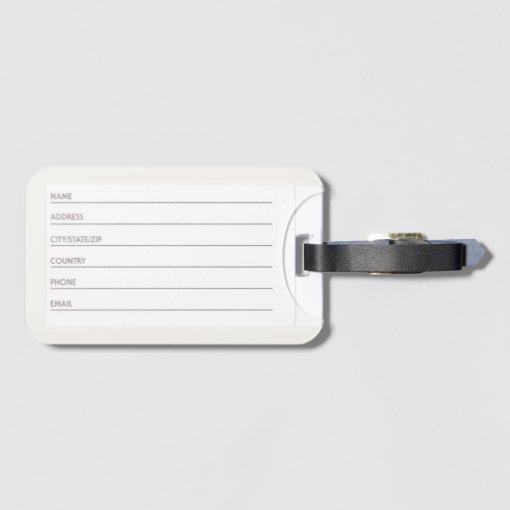 Simple Black White PRIEST PASTOR CLERGY Custom Luggage Tag | Zazzle