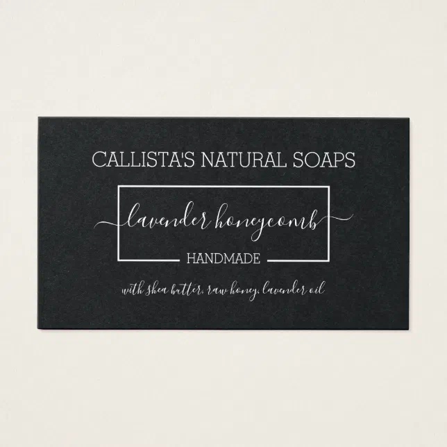 Simple Black White Soap Packaging Product Label | Zazzle