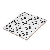 Simple Black & White Spotted Pattern Ceramic Tile | Zazzle