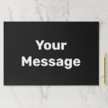 Simple Black with White Your Message Text Template Paper Pad | Zazzle