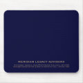 Simple Blue and Gold Typographic Mousepad | Zazzle