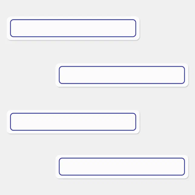 Simple Blue and White Blank Border Template Labels | Zazzle