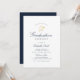 simple blue and white graduation ceremony invitation | Zazzle