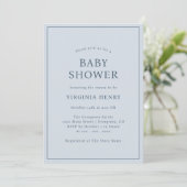 Simple Blue Baby Shower Invitation | Zazzle