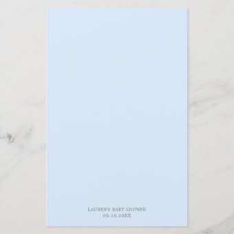 Simple Blue Baby Traits Game Boy Cute Baby Shower | Zazzle