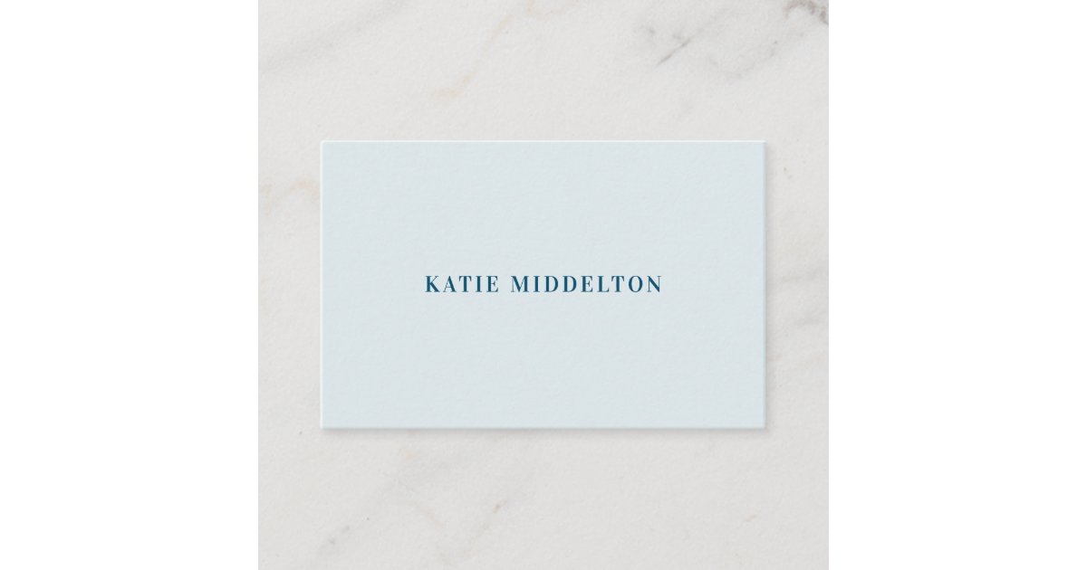 Simple, blue business card | Zazzle