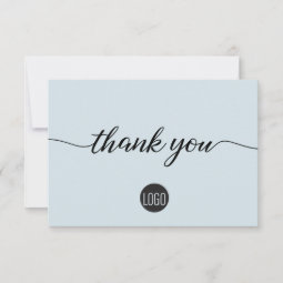 Simple Blue Business Customer Appreciation Thank You Card | Zazzle