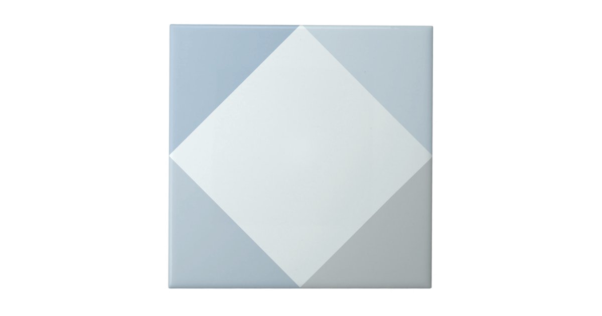Simple Blue Diamond Square Geometric Pattern Ceramic Tile | Zazzle