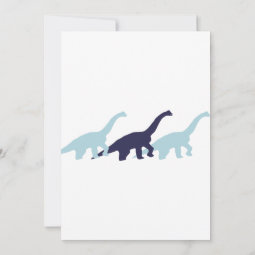 Simple Blue Dinosaur Birthday Party Invitations | Zazzle
