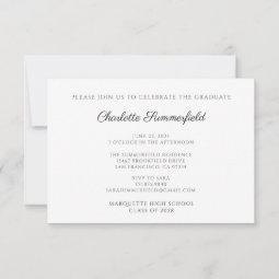 Simple Blue Gold Graduation Cap Tassel Invitation | Zazzle