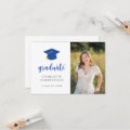 Simple Blue Gold Graduation Cap Tassel Invitation | Zazzle
