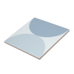 Simple Blue Half Circles Geometric Design Ceramic Tile | Zazzle