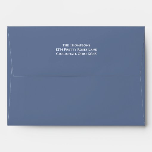 Simple Blue Minimalist Navy Blue Basic Envelope | Zazzle