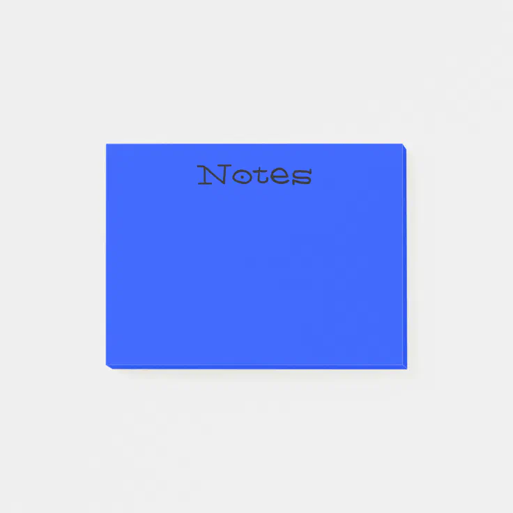 Simple Blue Post-it Notes | Zazzle