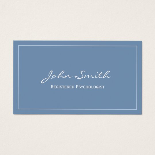 Simple Blue Registered Psychologist Business Card | Zazzle.com