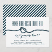 Simple Blue Rope Knot Wedding Invitations | Zazzle