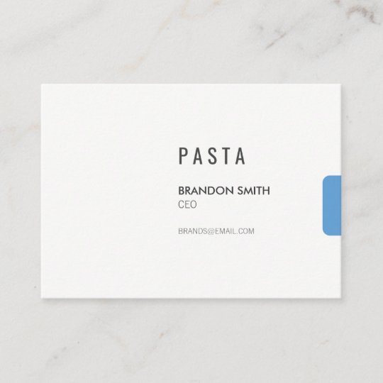 Simple / Blue Tab Business Card | Zazzle.com