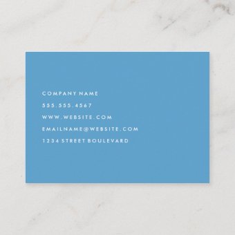 Simple / Blue Tab Business Card | Zazzle