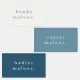 Simple Blue Waterproof Name Labels | Zazzle