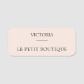 Simple Blush Pink Employee Staff Business Name Tag | Zazzle