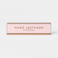 Simple Blush Pink Pastel Light Name Title Desk Name Plate | Zazzle