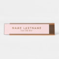 Simple Blush Pink Pastel Light Name Title Desk Name Plate | Zazzle
